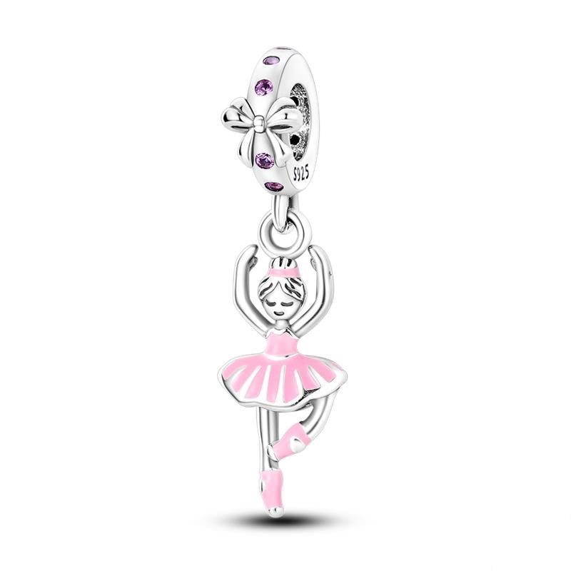 Pandora Compatible Pink Dancing Ballerina Charm – Be Fabulous Jewellery
