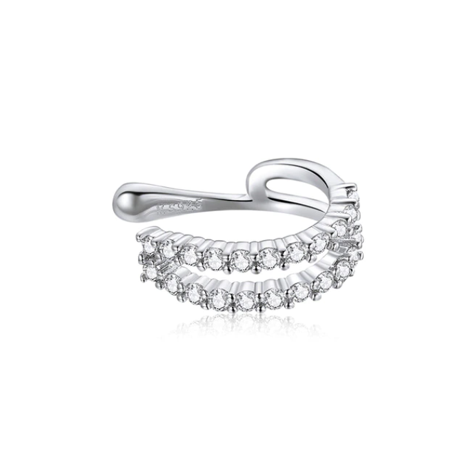 Shimmering Double Loop Ear Cuff – Be Fabulous Jewellery
